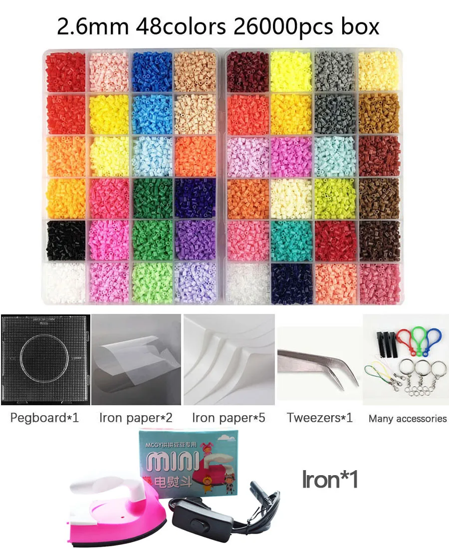 Ensemble de perles Hama Perler pour enfants,perles de fer de puzzle 3D ...