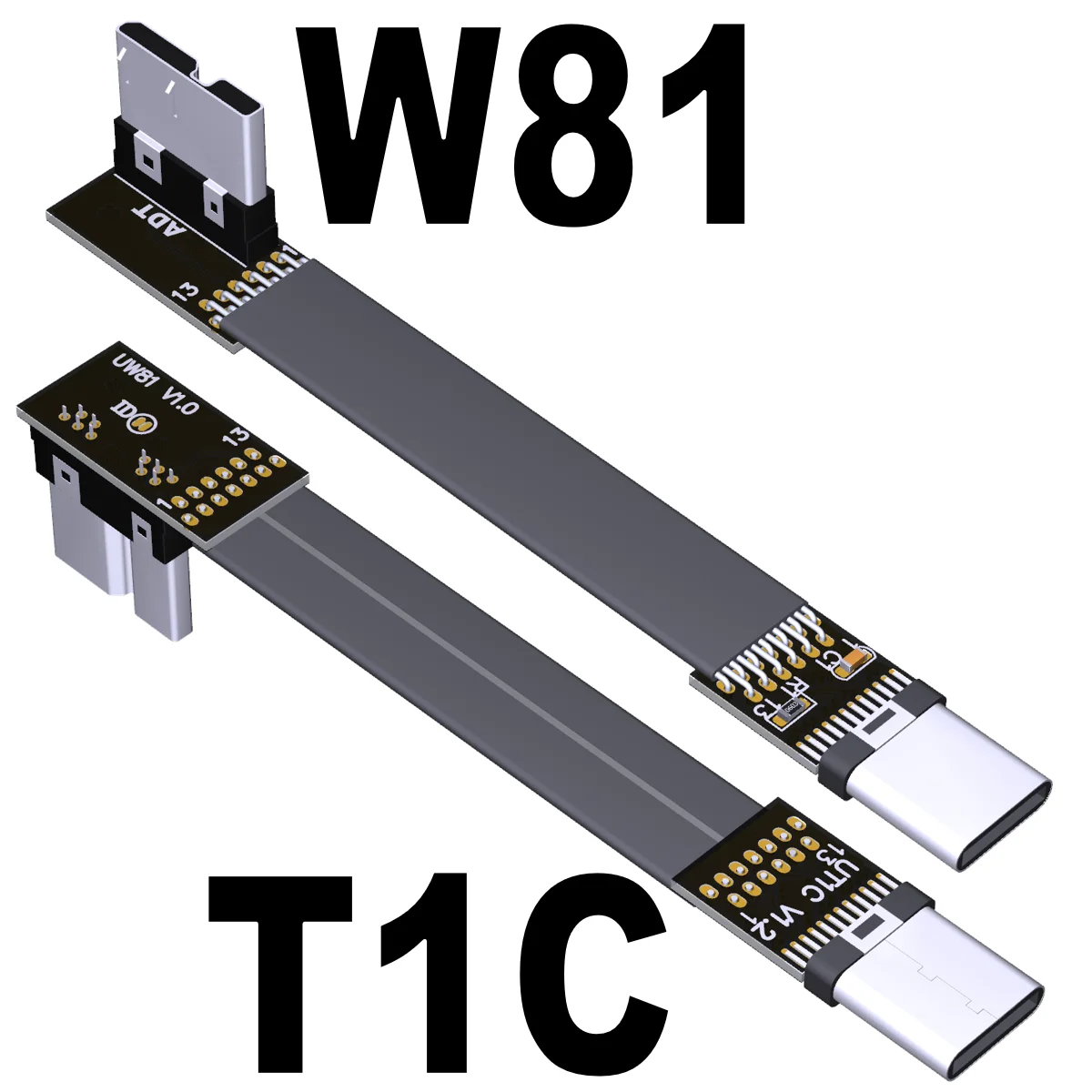 Generic Usb To Micro B Cable Flat Flexible Up Down Left Right Angled 90 ...