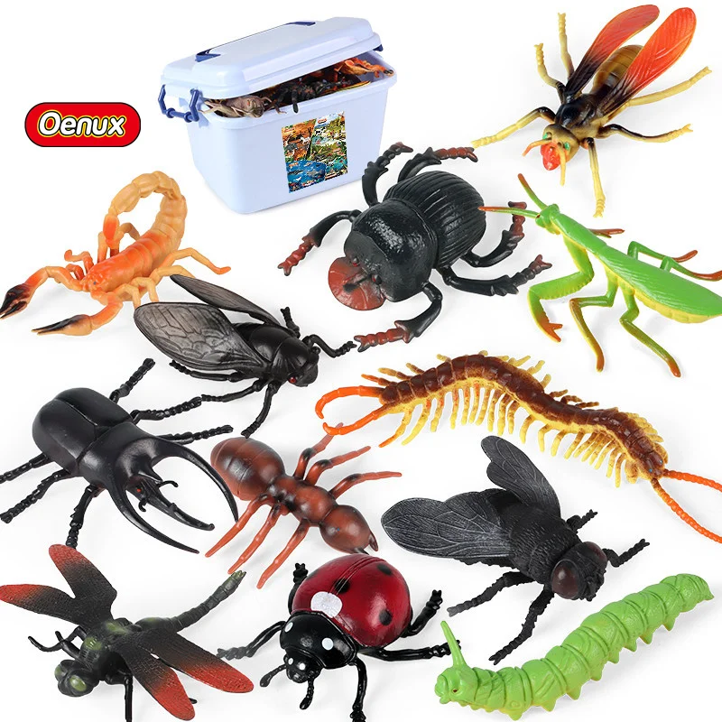 Oenux-Simulation-Wild-Insects-Model-Set-Bee-Spider-Butterfly-Ant-Frog ...