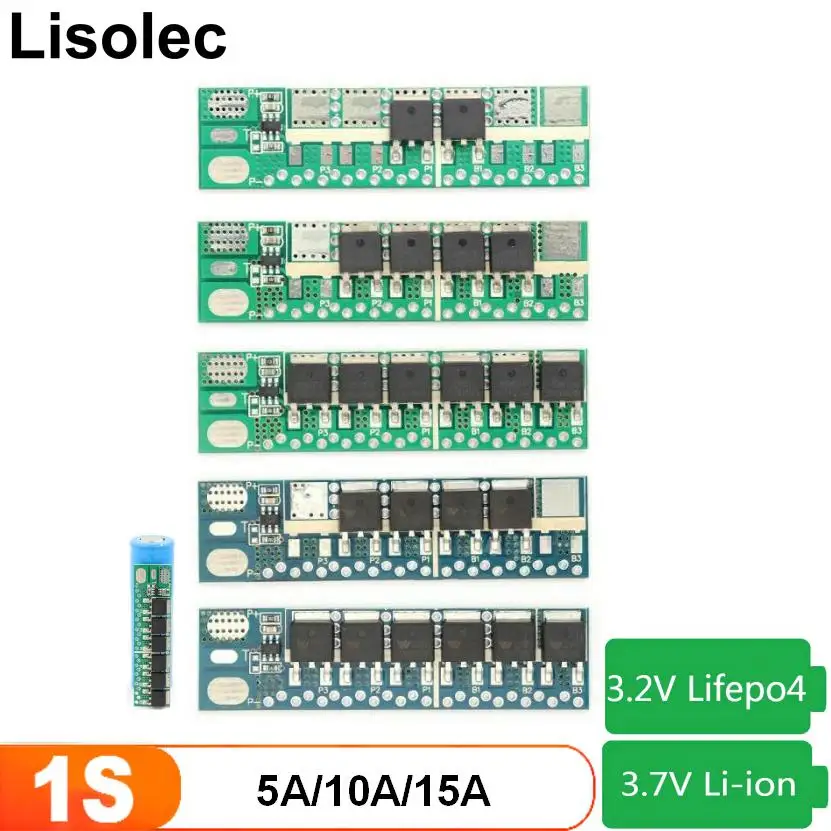 Li-ion Bms 1s 3.7v 5a 10a 15a Bms Charge And Discharge Protection Lipo Lithium Battery ...