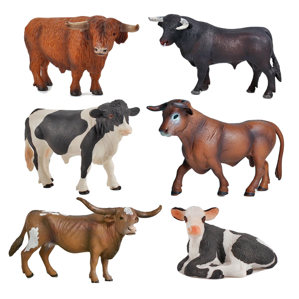 Cow-Toys-Bull-Cattle-Calf-Angus-Buffalo-Figures-Farm-Animal-Figurines ...