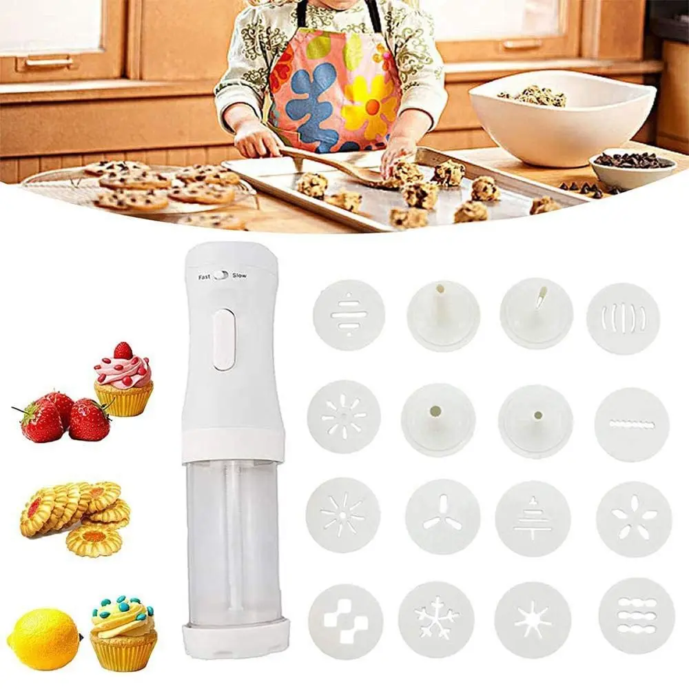 Pastry-Electric-with-12-Discs-and-4-Icing-Tips-DIY-Spritz-Biscuit-Stamp ...