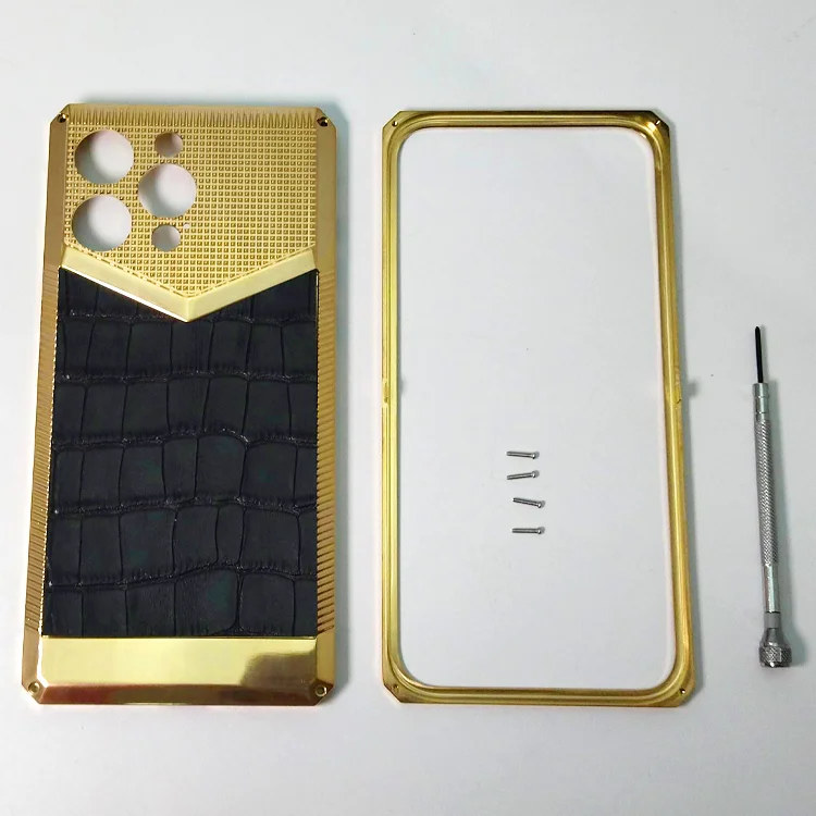 Electroplate gold plated luxury phone case accept custom logo phone ...