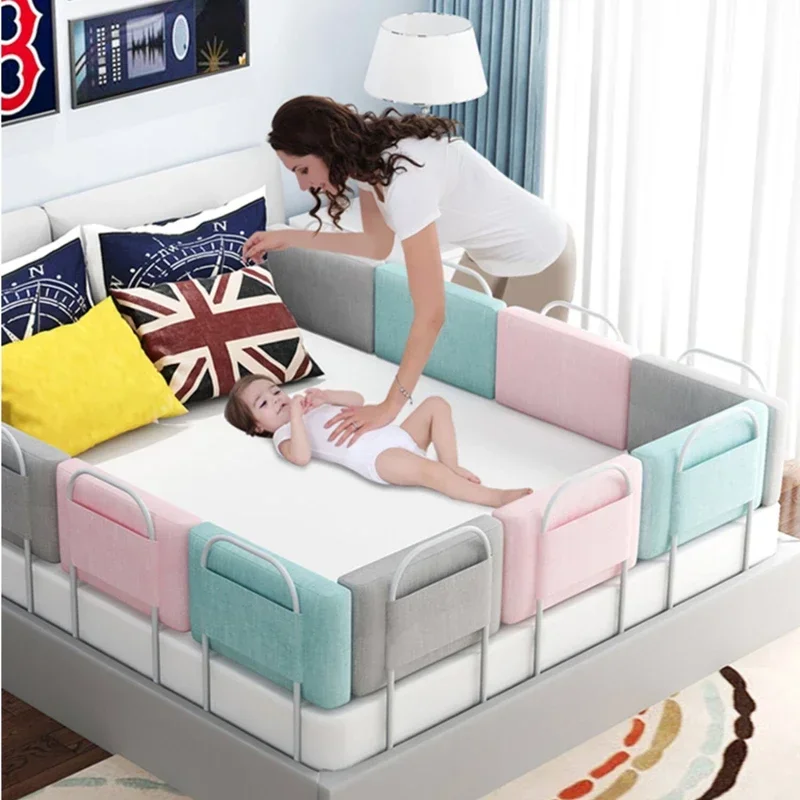 New Baby Bed Rail Guard Height Adjustable Anti-collision Guardrail ...
