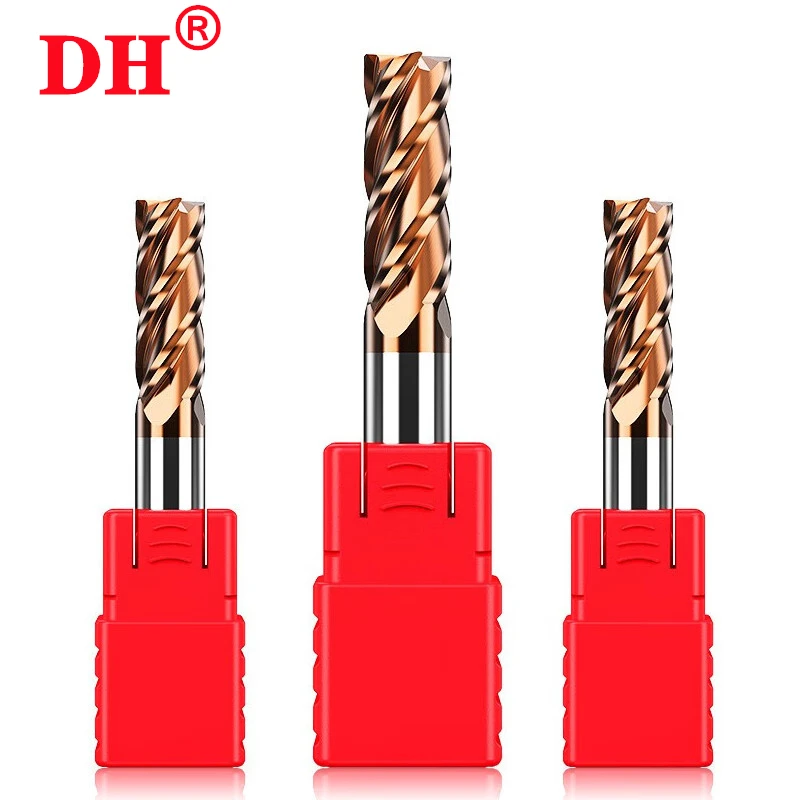 HRC55-fresa-de-4-flautas-revestimiento-de-carburo-de-tungsteno-de-acero ...