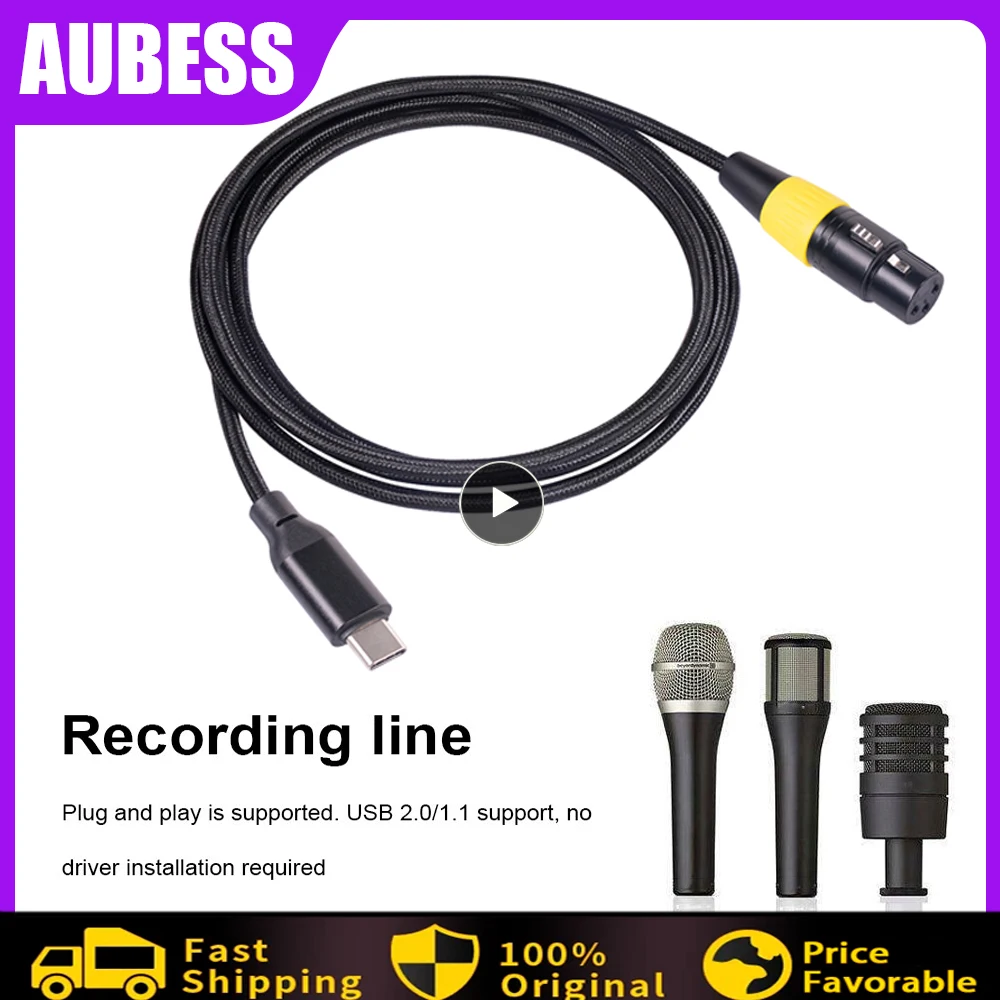 Microphone-Audio-Cable-Type-C-To-XLR-3-Pin-Cable-Male-To-Female-Mic ...