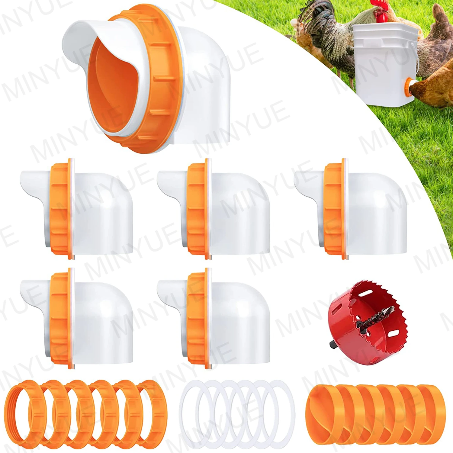 Upgrade-DIY-Chicken-Feeder-Poultry-Feed-Kit-Waterproof-Mouseproof-Hen ...