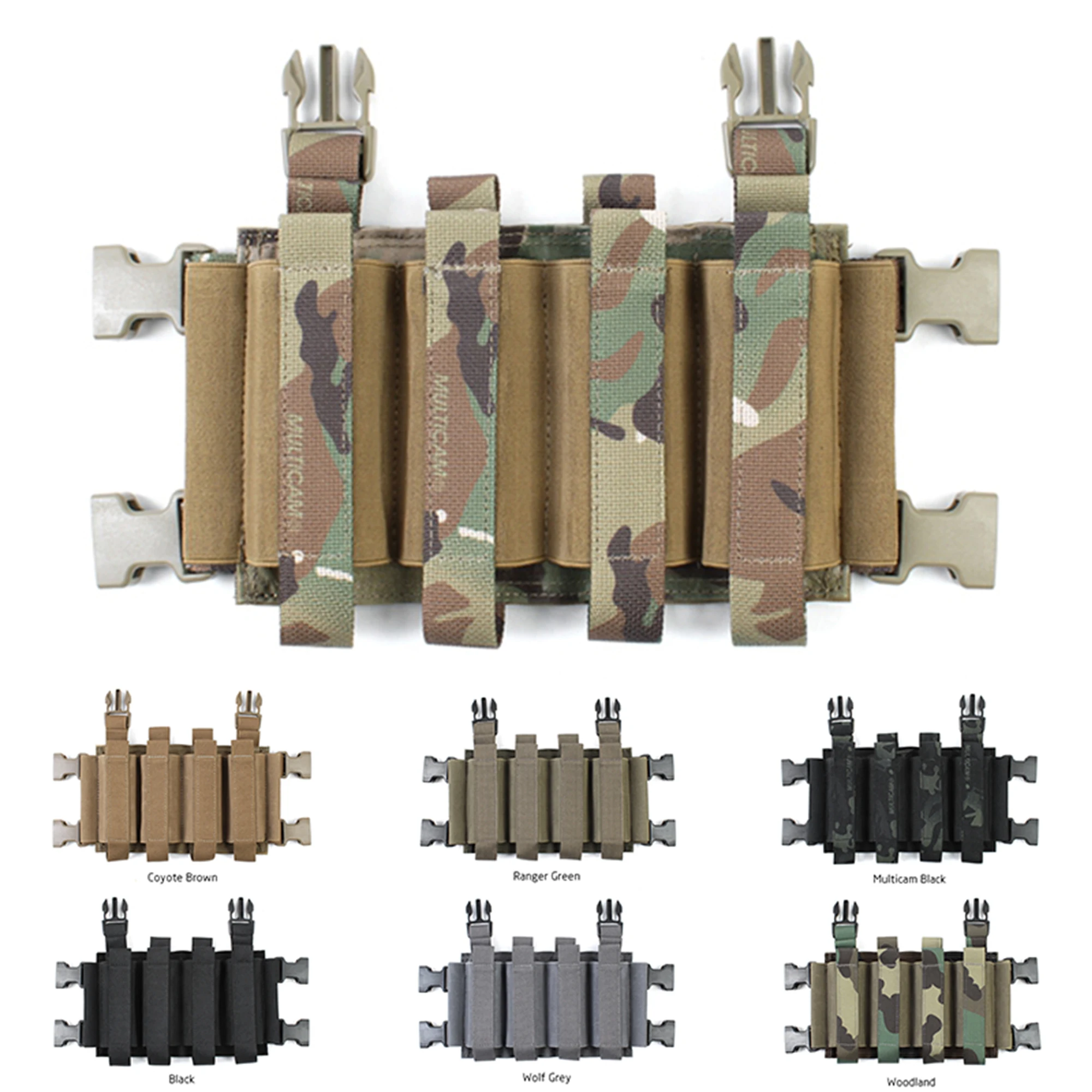 Pew Tactical Molle System 4xSMG Mag Pouch Placard LV119 MK3 MK4 JPC2.0 ...