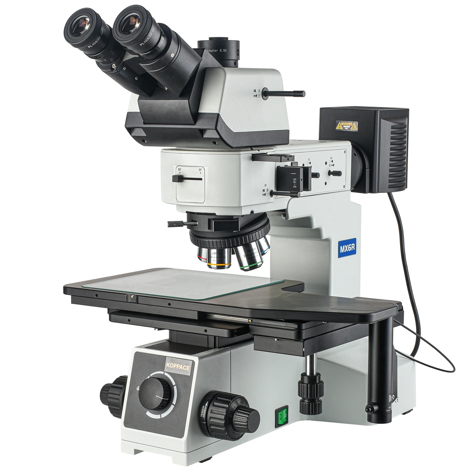 KOPPACE 50X-500X Trinocular Metallographic Microscope Light and Dark Field,Polarized DIC ...