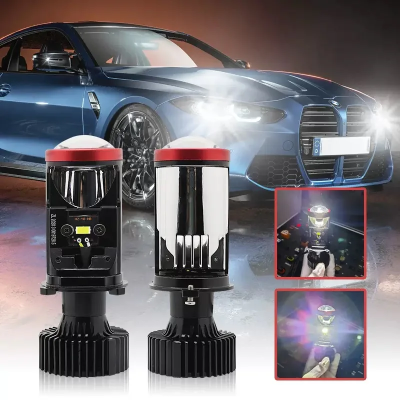 EURS 2pcs H4 LED Projector Mini Lens Auto H4 LED Headlight Bulbs Kit ...