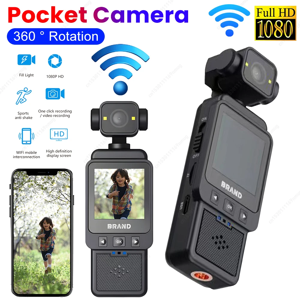 1080P HD WiFi Mini Camera Portable Digital Video Recorder Color Screen ...