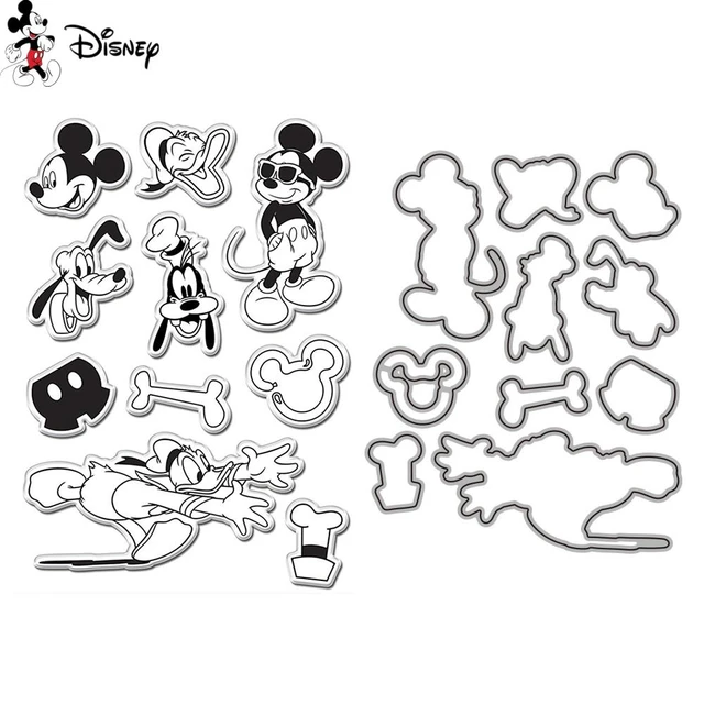 Mickey Mouse Silhouette Rubber Stamp