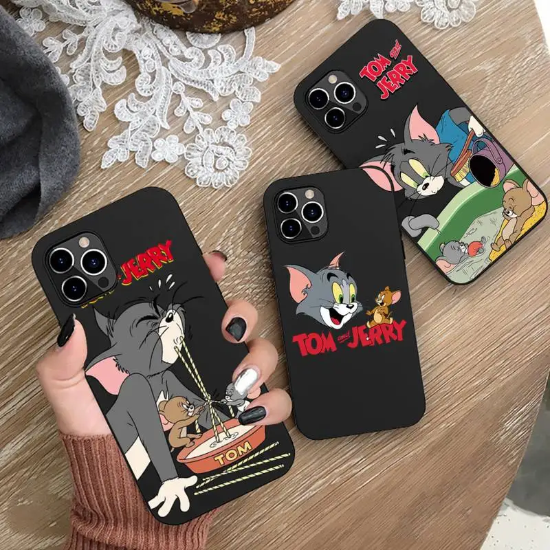 Cartoon-Jerries-Mouse-Cat-Design-Tom-Phone-Case-for-iphone-13-12-11-Pro ...