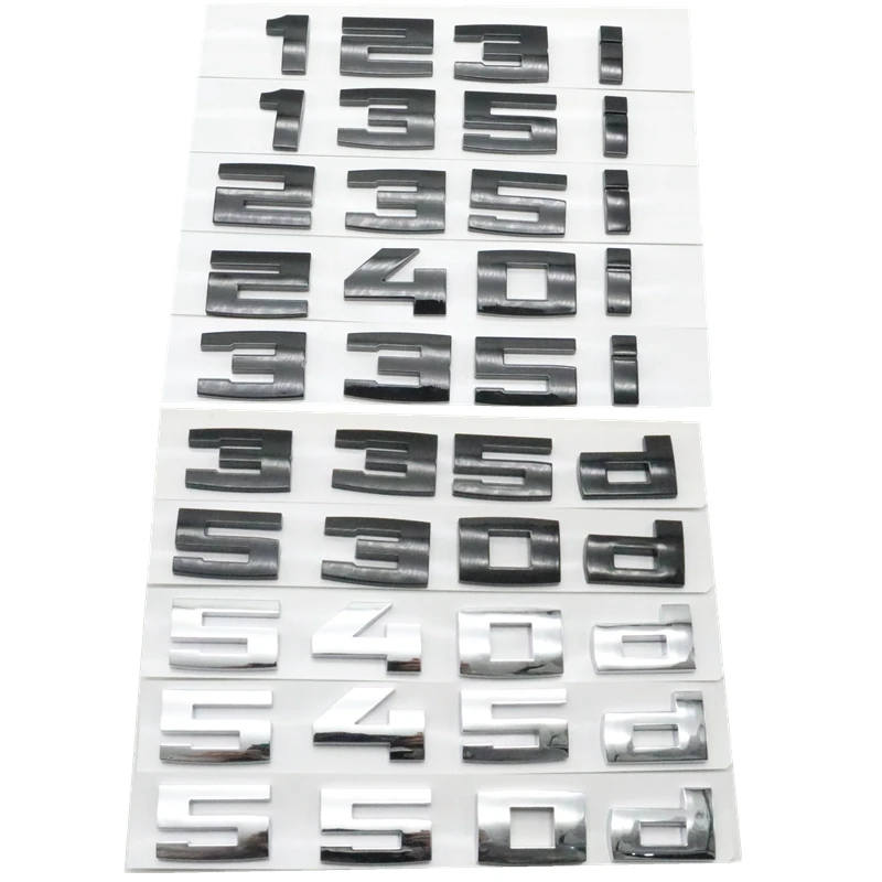 Letter Number Emblem for BMW M M2 M3 M4 M5 M6 M7 M8 X3M X4M X5M X6M ...