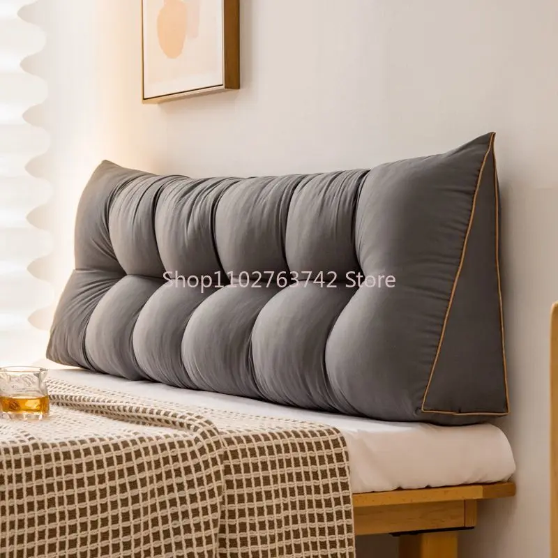 Headboard-Pillow-Triangle-Cushion-Reading-Large-Bolster-Backrest ...