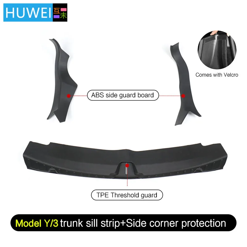 HUWEI-For-Tesla-Model-3-Y-Trunk-Sill-Plate-Protector-TPE-Rubber-Boot ...