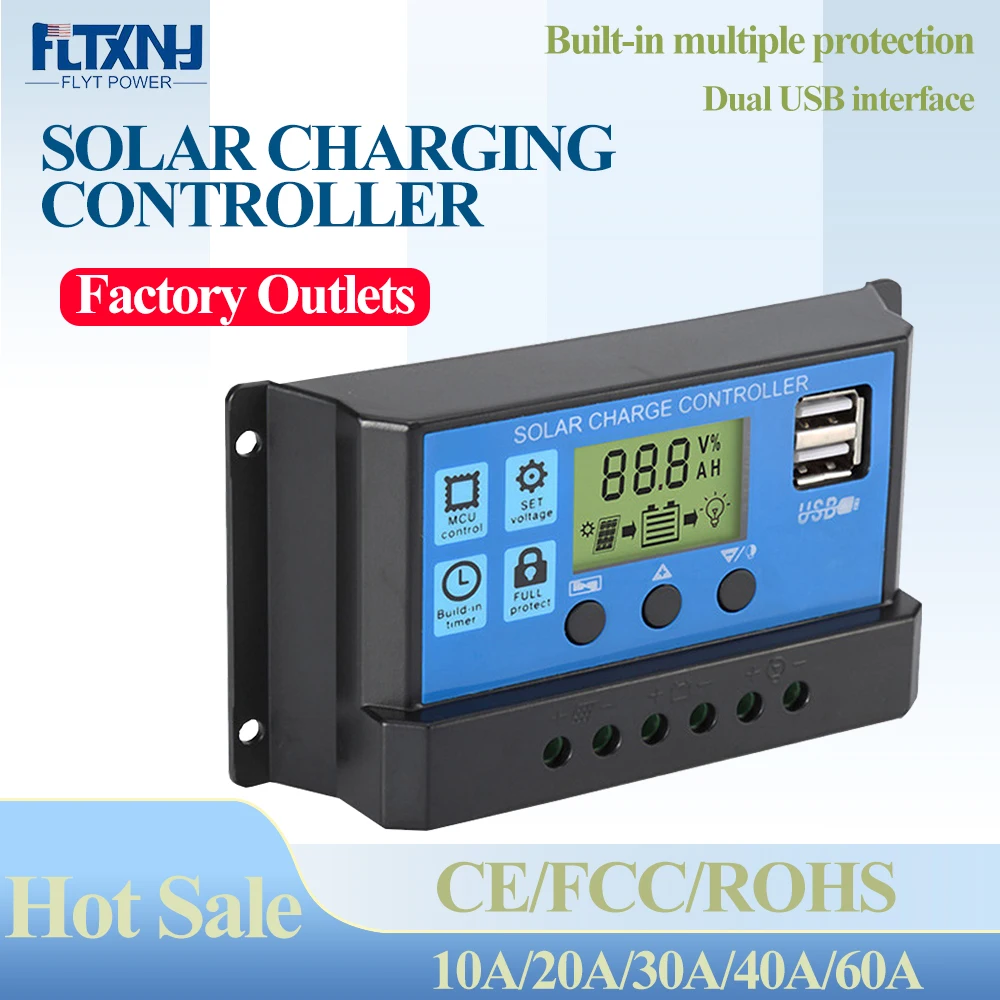 MPPT-Solar-Charge-Controller-30A-50A-100A-Solar-Controller-Solar-Panel-Battery-Regulator-Dual ...