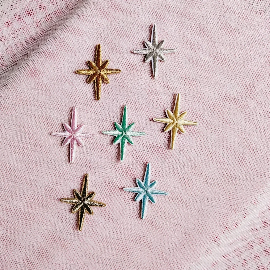 8-Colors-Self-adhesive-10pc-Star-Embroidery-Patches-for-Clothes-Gold ...