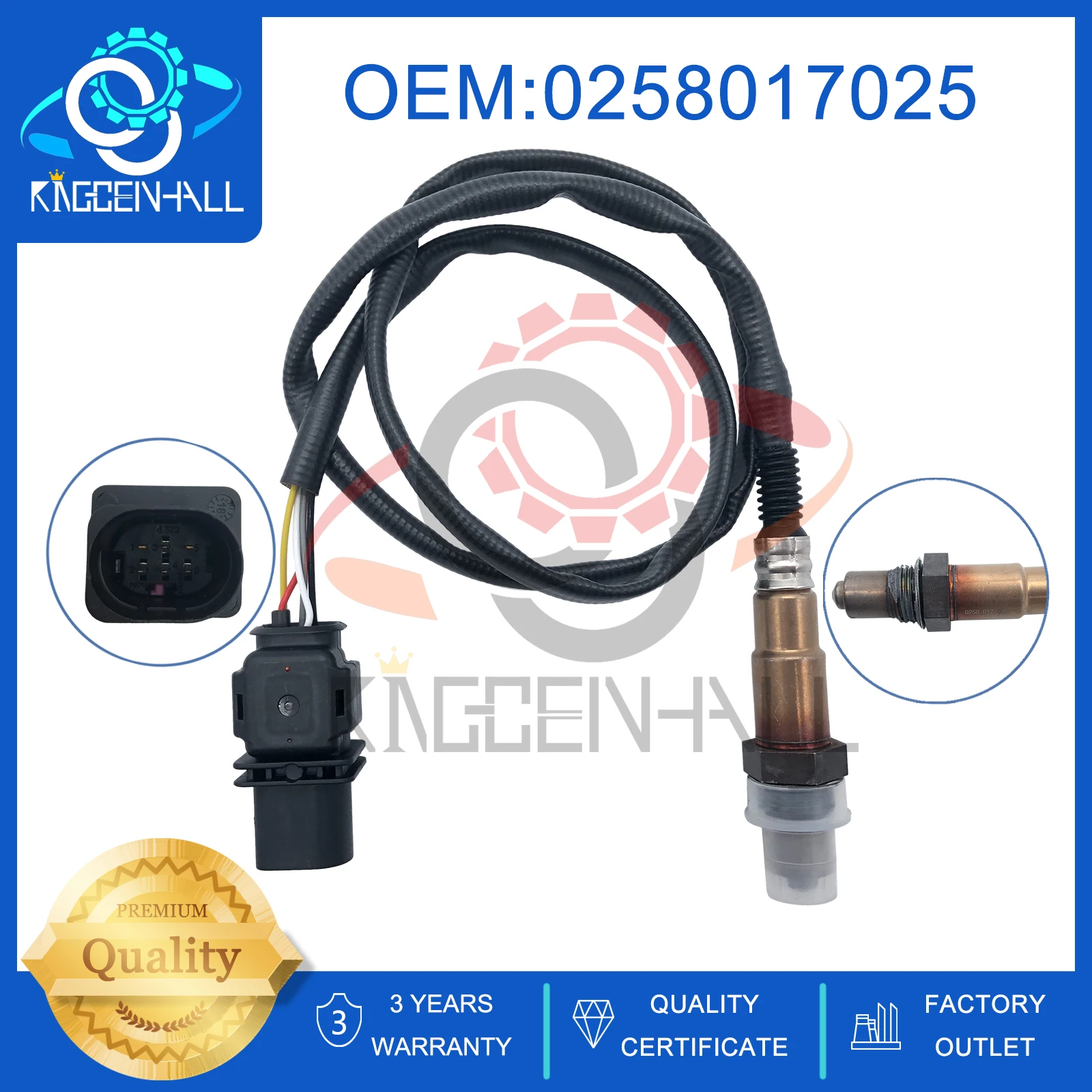 0258017025-O2-Oxygen-Sensor-For-Audi-R8S6-Ford-Navigator-Porsche-911 ...