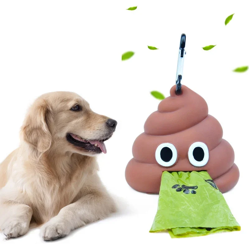 1pc-Pet-Poop-Bag-Shit-shaped-Dog-Cat-Waste-Bags-Portable-Dog-Poop ...