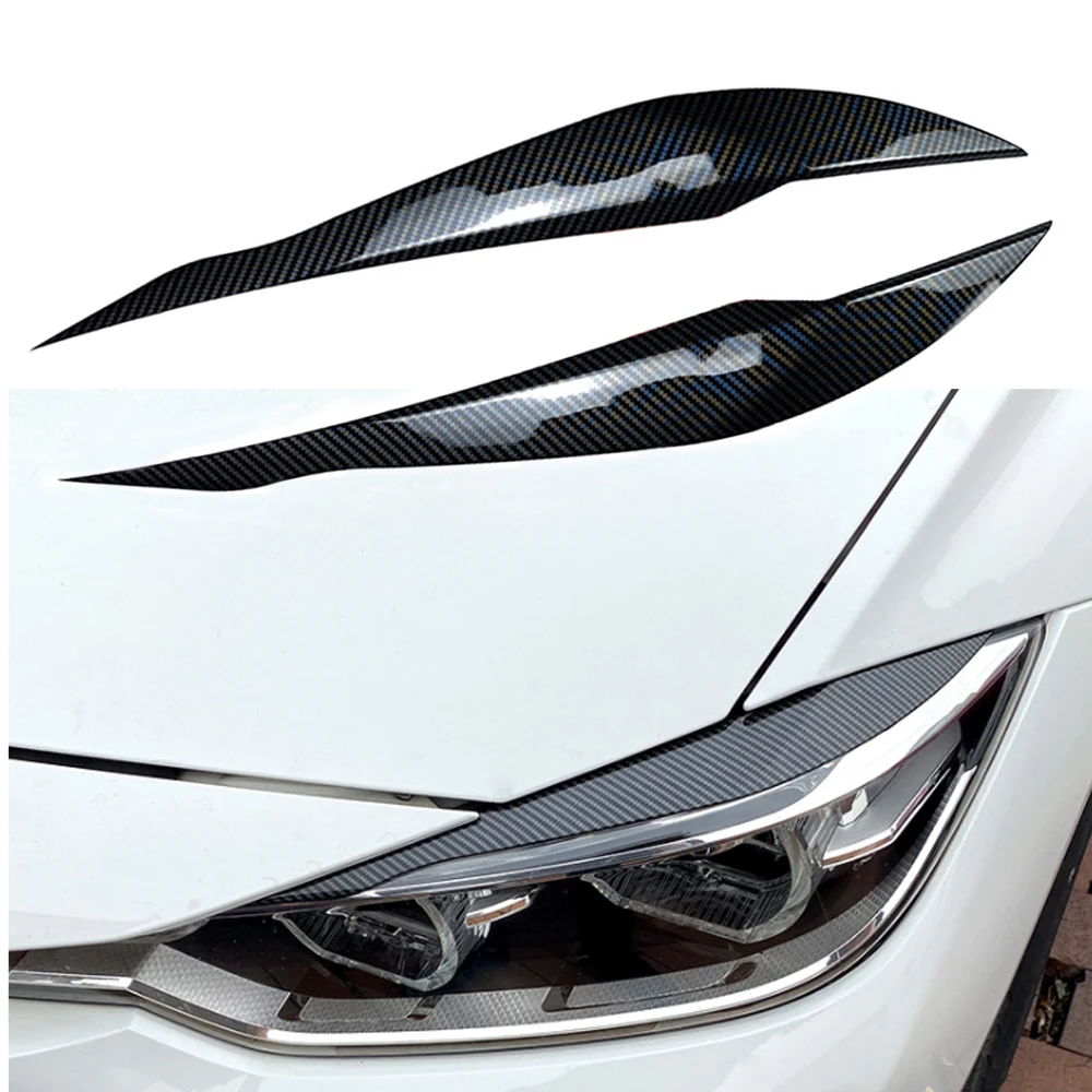 Car Exterior Front Headlight Eyelid Eyebrow Trim Cover Sticker For Bmw ...