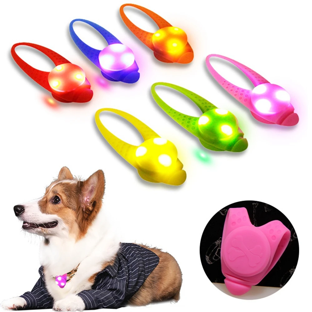 New-Pet-Led-Silicone-Rubber-Pendant-Safety-Flashing-Glow-Light-Blinking ...