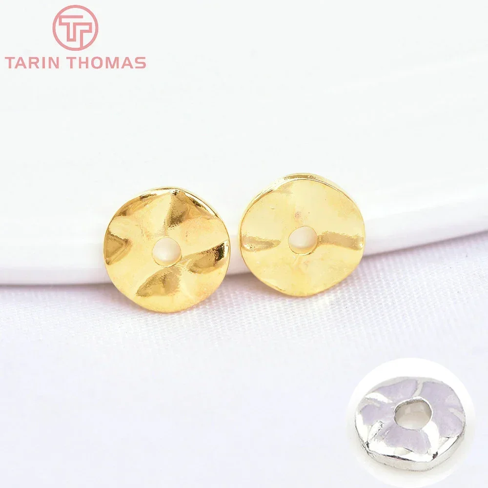 1169-20PCS-6MM-18K-Gold-Color-Plated-Brass-Round-Wave-Shim-Spacer-for ...
