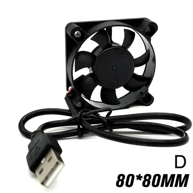 5V Brushless Cooling Fan USB Ventiliator Computer Case 2500RPM Cooler ...