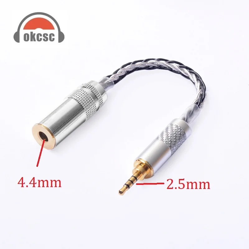 OKCSC-HiFi-Balance-Audio-Cable-2-5mm-Male-to-4-4mm-Female-Balanced-Plug ...