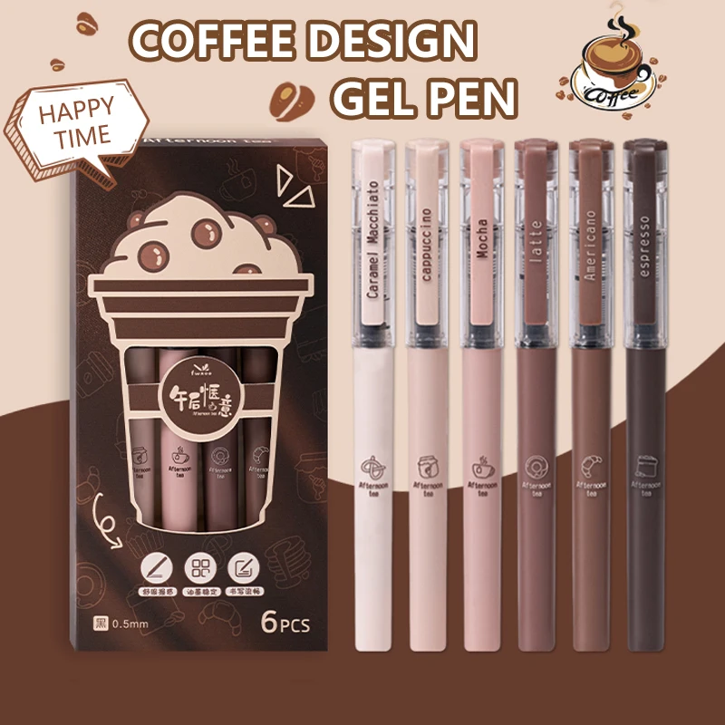 6-Pcs-Set-Afternoon-Tea-Series-Gel-Ink-Pens-Fashion-Design-Quick-Dry-0 ...