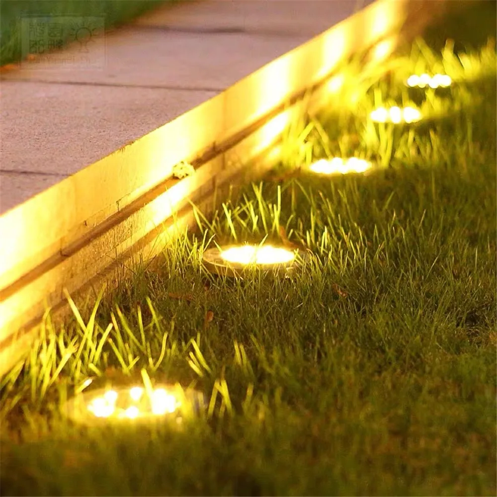 Solar-Powered-Buried-Light-Under-Ground-Lamp-With-4-8-12-20-LED-Garden ...