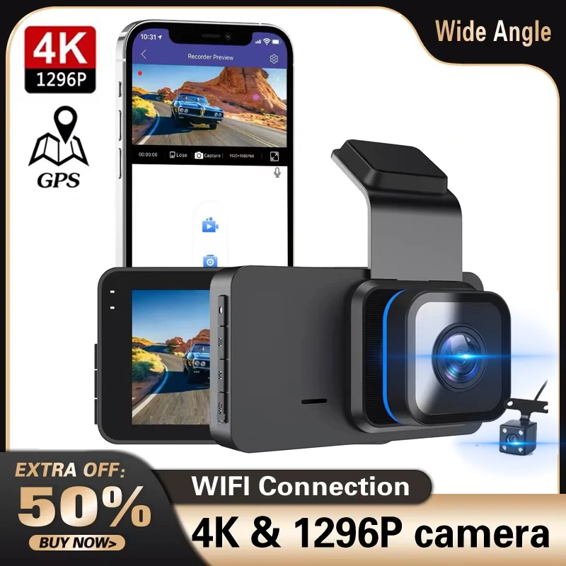 Car-DVR-Dashcam-WIFI-GPS-4K-Video-Recorder-Camera-Registrator-Camcorder ...