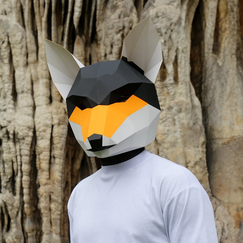 Fox Head Mask Template