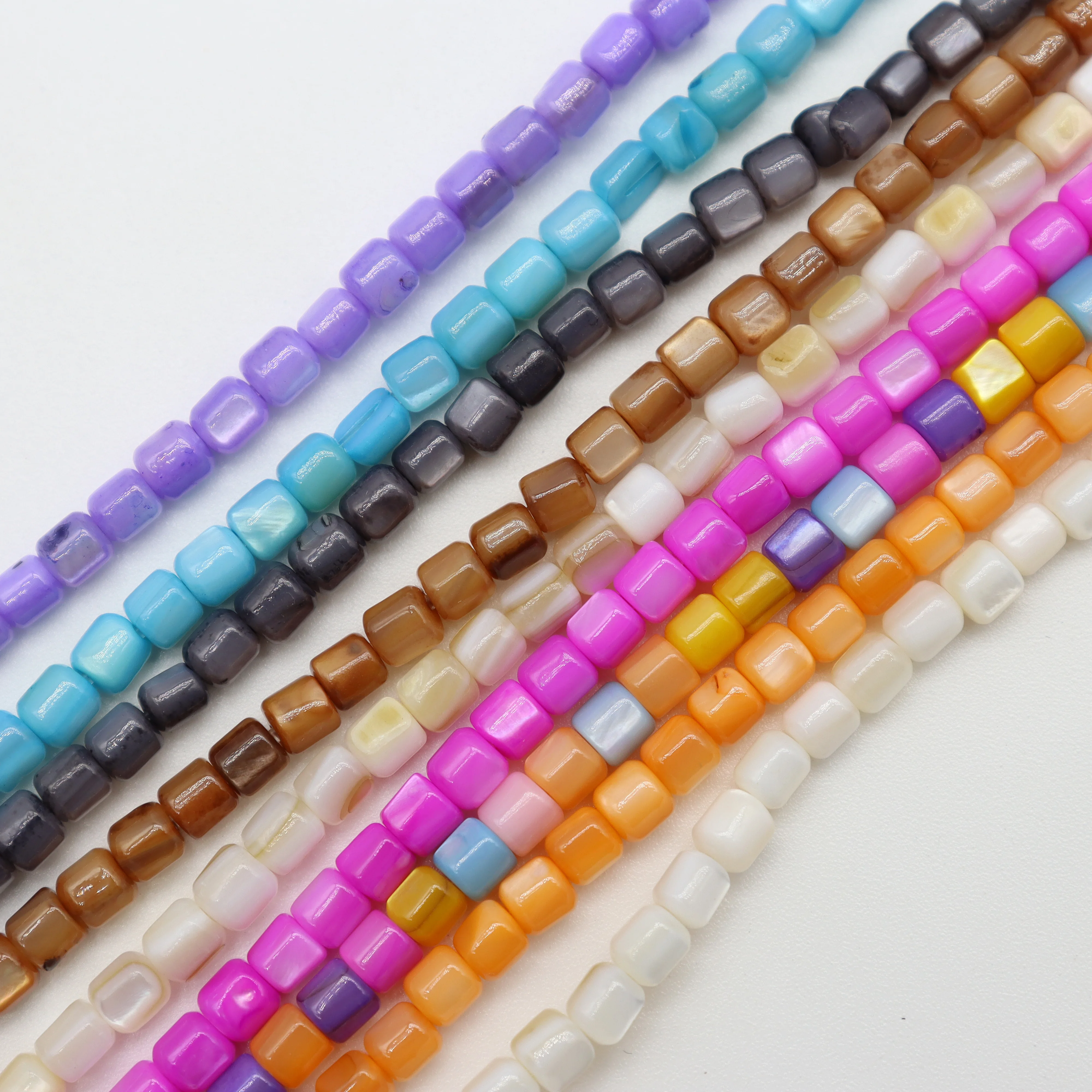 Natural-Freshwater-Shell-Beads-Dyed-Loose-Spacing-MOP-Nacre-Shell-Self ...