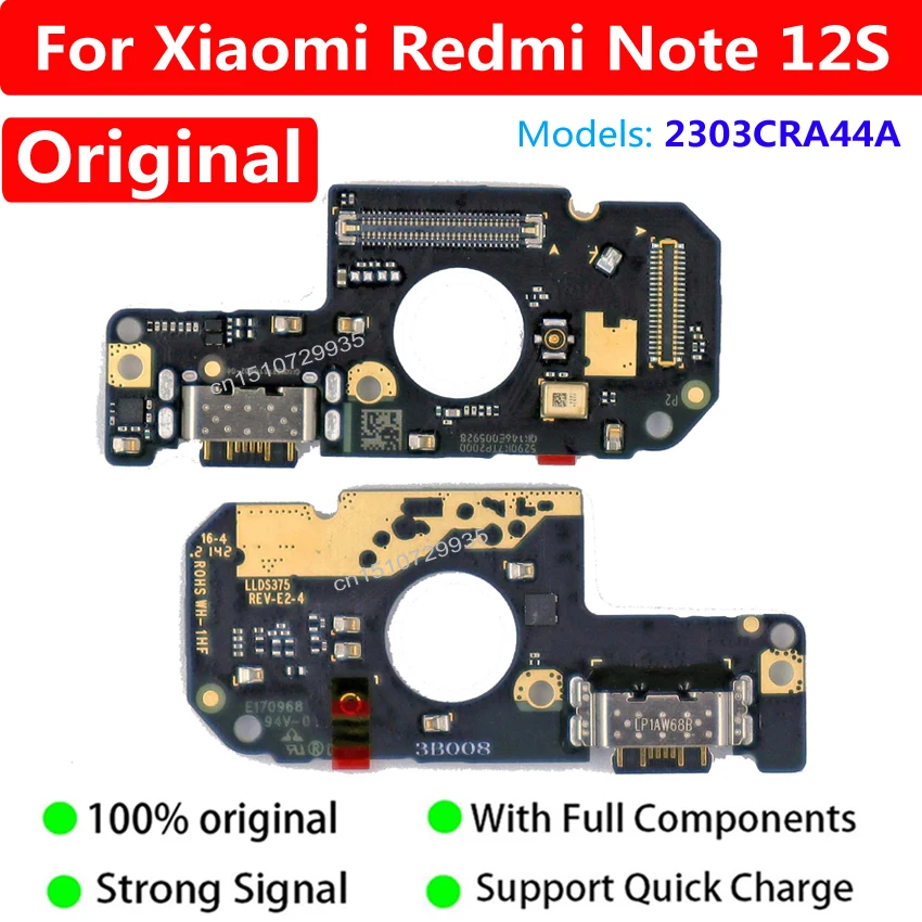 Original Charge Board For Xiaomi Redmi Note 12S Module USB Port Flex ...