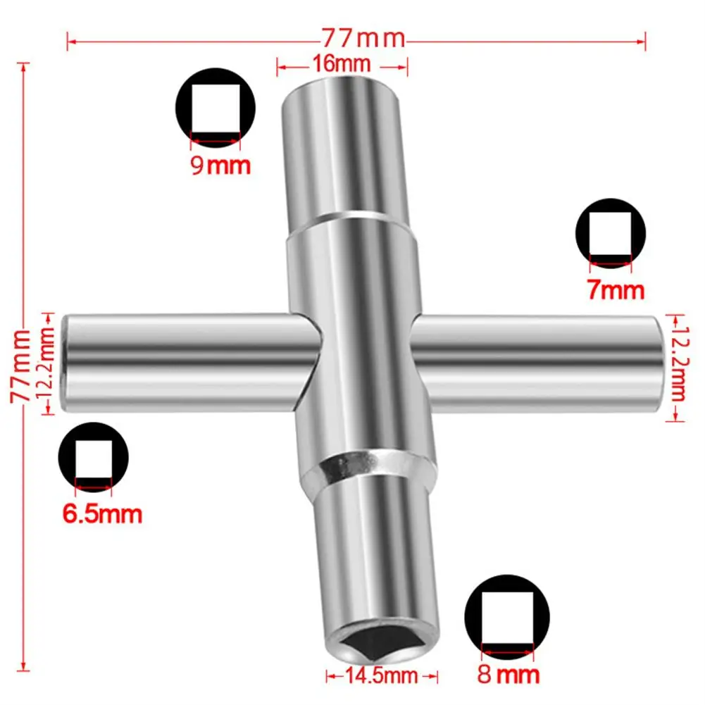 4 IN 1 Universal Faucet Wrench Square Key Plumber Bathroom Wrench For ...