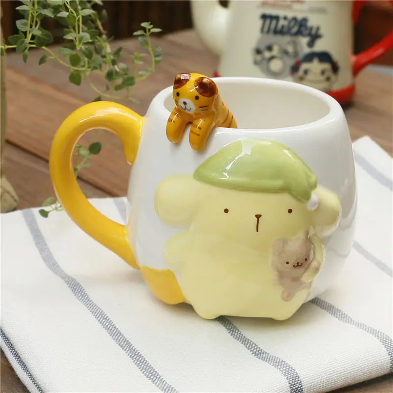 Sanrio-Pom-Pom-Purin-Cartoon-Mug-Hand-Painted-Children-Pet-Water-Cup ...