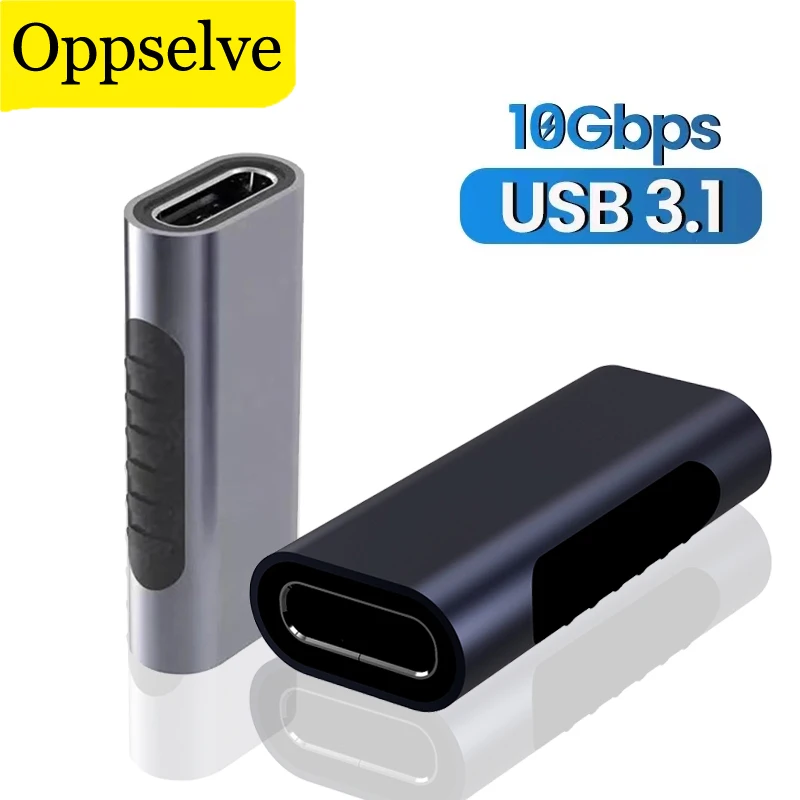 USB Type C Adapter Female to Female Extension Cable Connector Portable ...