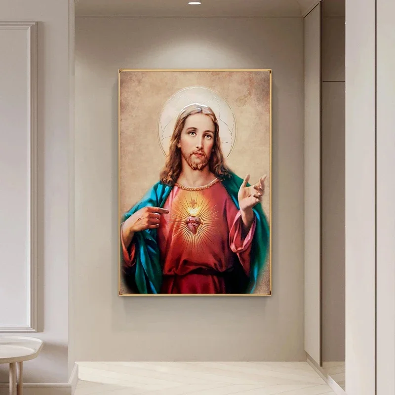 Christianity-Jesus-Christ-God-Canvas-Painting-Religious-Poster-Print ...
