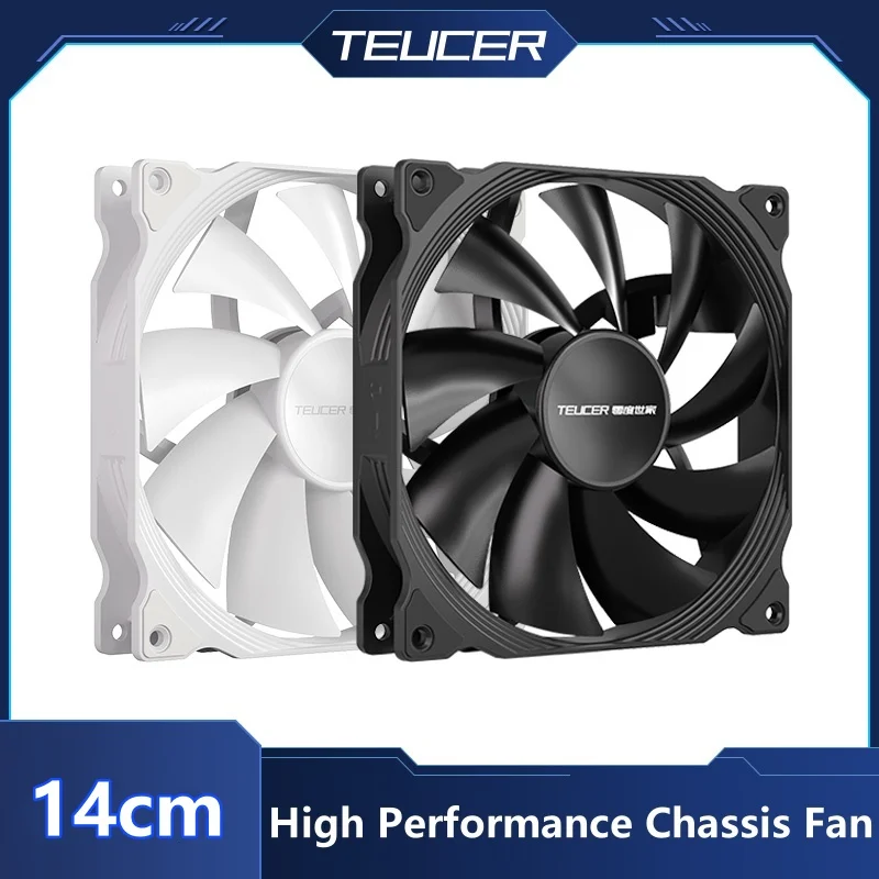 140mm-PC-Case-Cooling-Fan-12V-4Pin-PWM-Smart-Temperature-Control-Silent ...