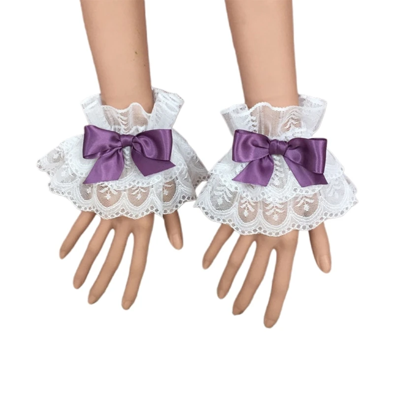 Decorated Pleated Wrist Cuffs Spring Summer Lovely Skirt Removable ...