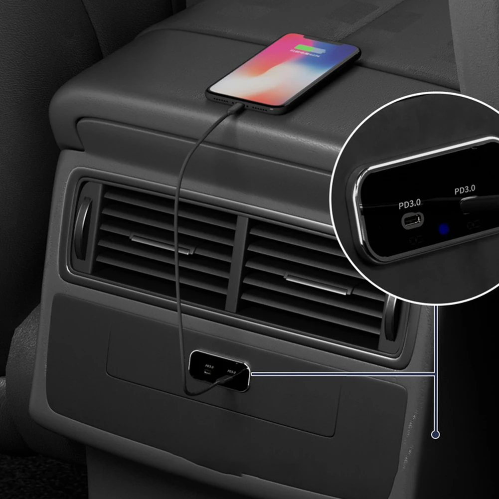 2Ports-QC-3-0-PD-Type-C-USB-Port-Car-Fast-Charger-Socket-Power-Outlet ...