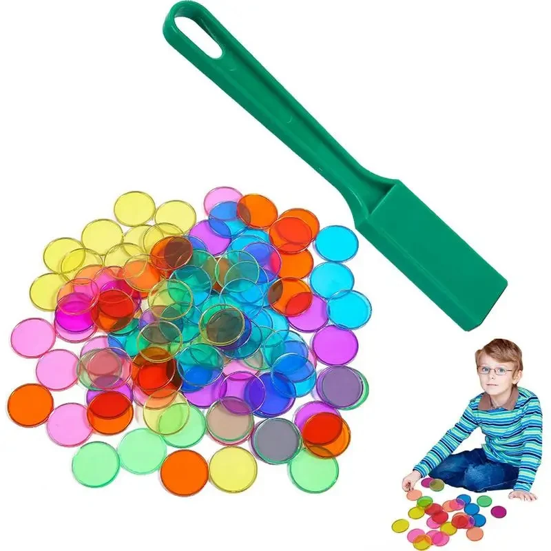 Counting-Chips-Coin-Toy-Plastic-Color-Magnetic-Circular-Sheet-Physics ...
