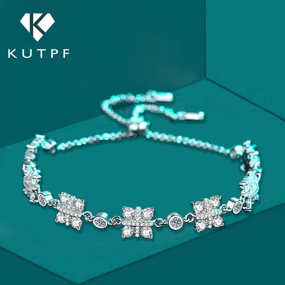 925-Sterling-Silver-Bracelet-For-Women-2-16-CT-Adjustable-Moissanite ...