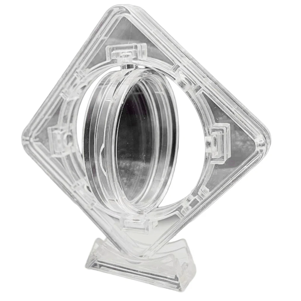 Clear-Rotatable-Coin-Holder-Display-Stand-Capsule-Case-com-Base-para ...