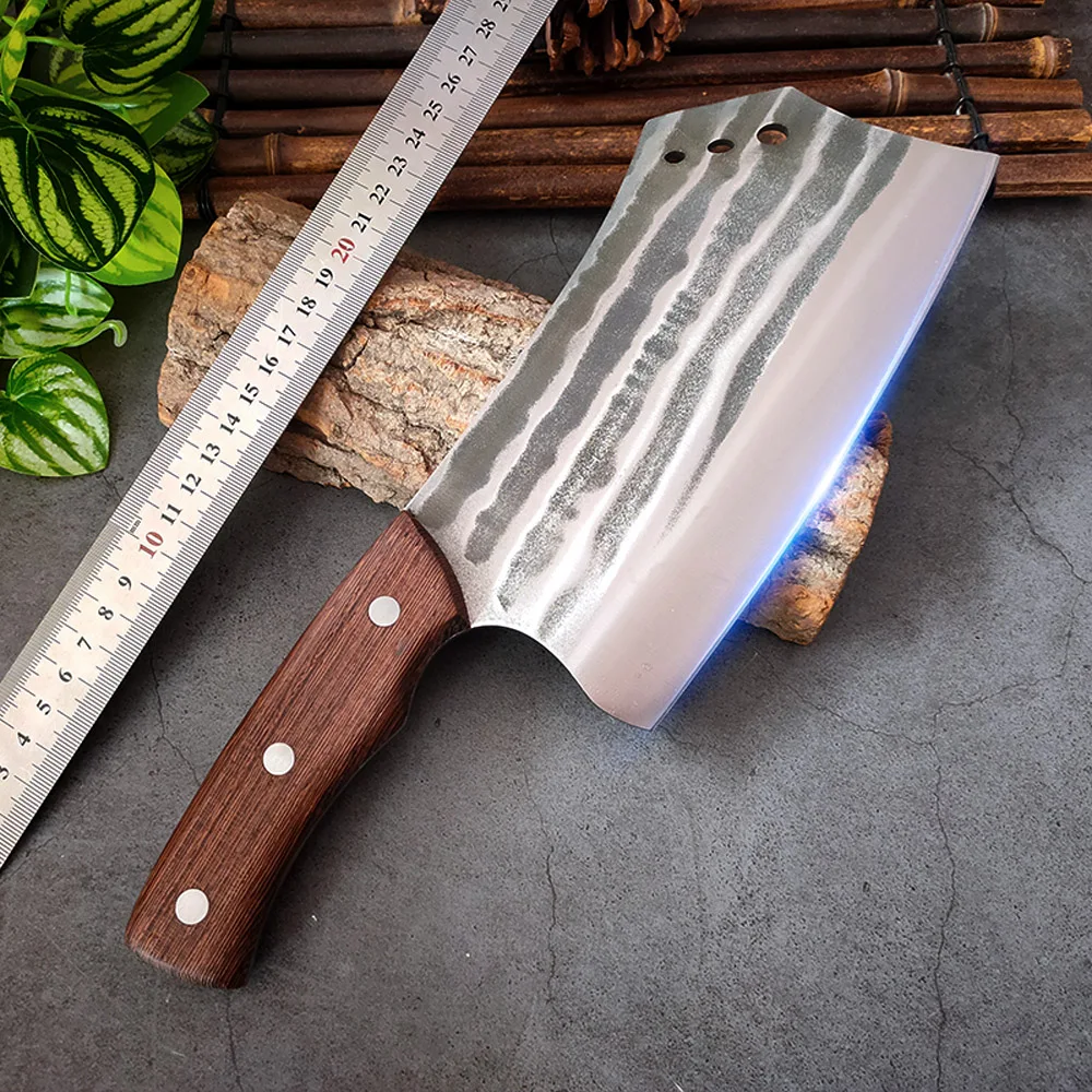 Handmade Forged High carbon Clad Steel Kitchen Meat Cleaver Chinese ...