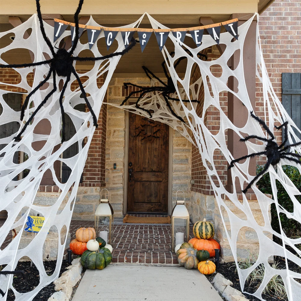 Outdoor-Giant-Halloween-Spider-Web-Yarn-DIY-Indoor-Stretchy-Elastic ...