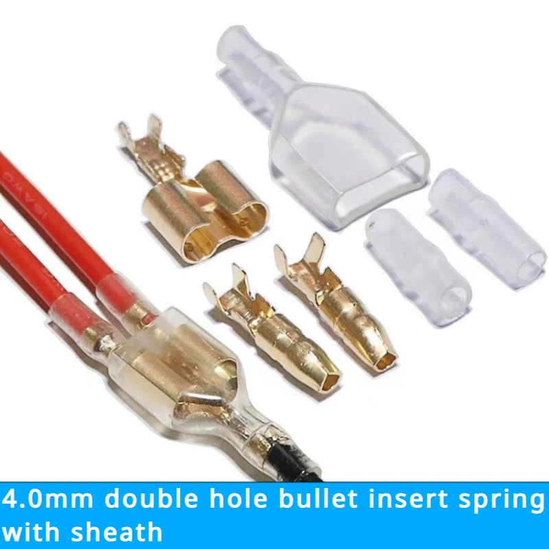 10/20/50Sets One Female And Two Male 4.0 Bullet Terminal Electrical ...