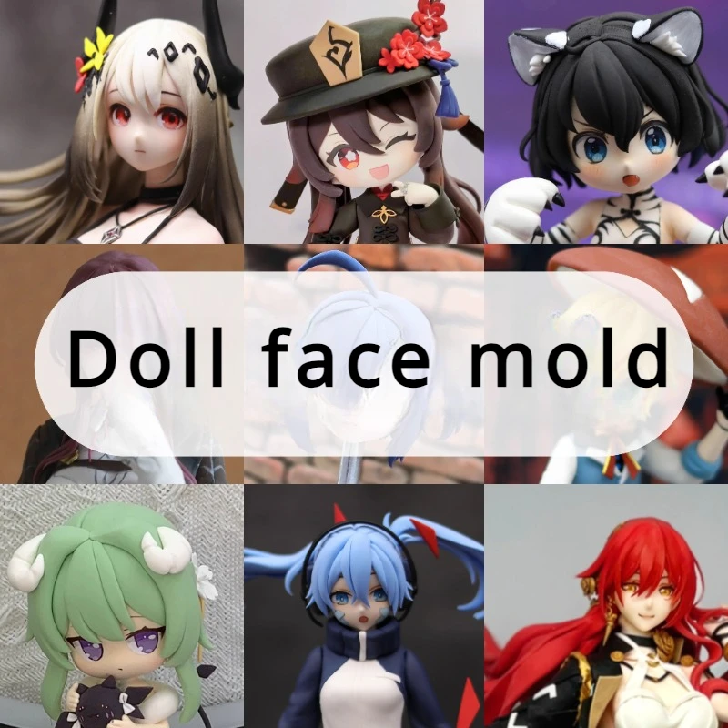 Ultra Light Clay Q Version/Correct Proportion Doll Face Silicone Mold ...