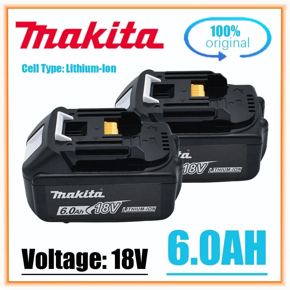 Makita batería recargable de iones de litio de 18V y 6000mAh, pila Original de repuesto para ...